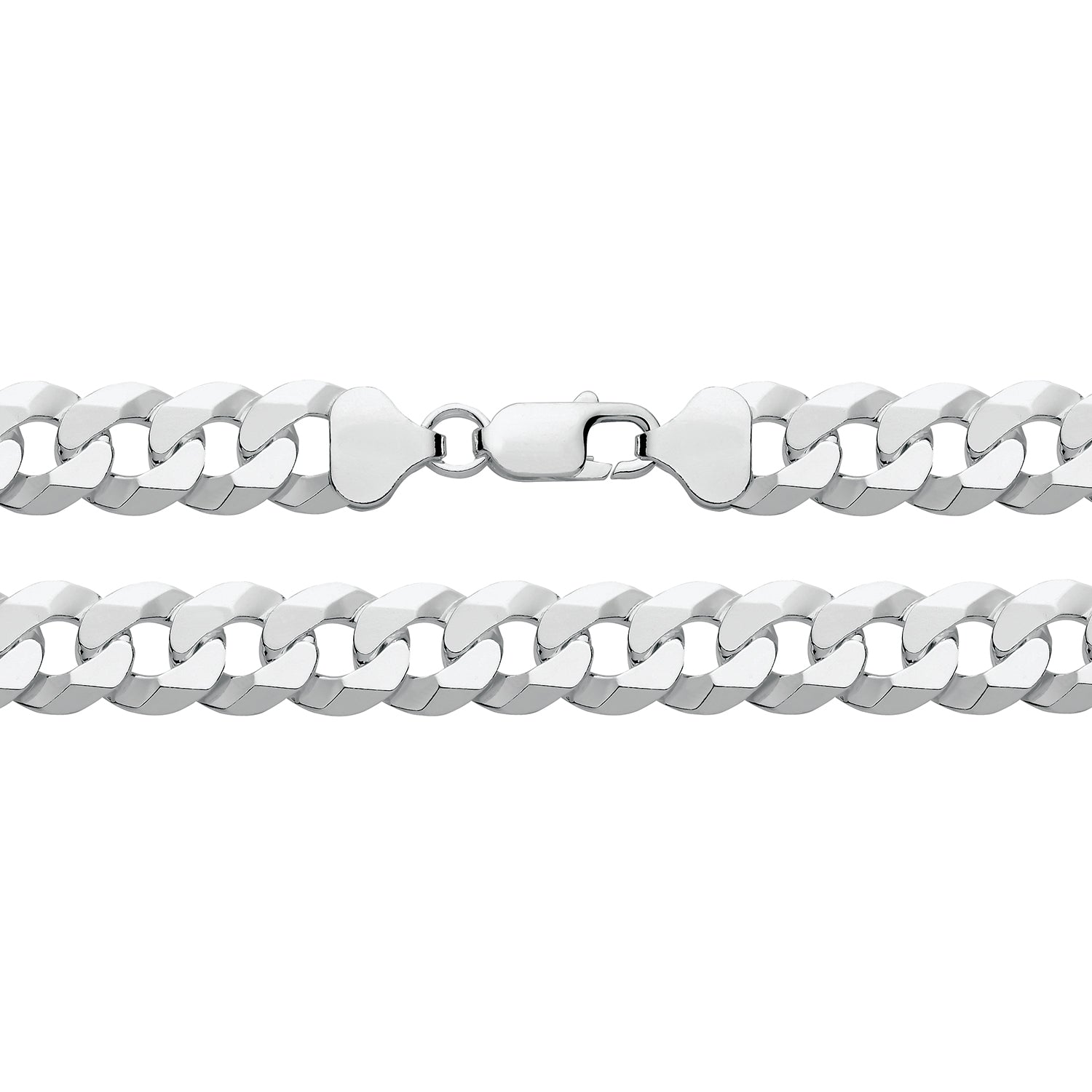 Men's Sterling Silver Flat Curb Chain 10mm – Bijou Jewellery